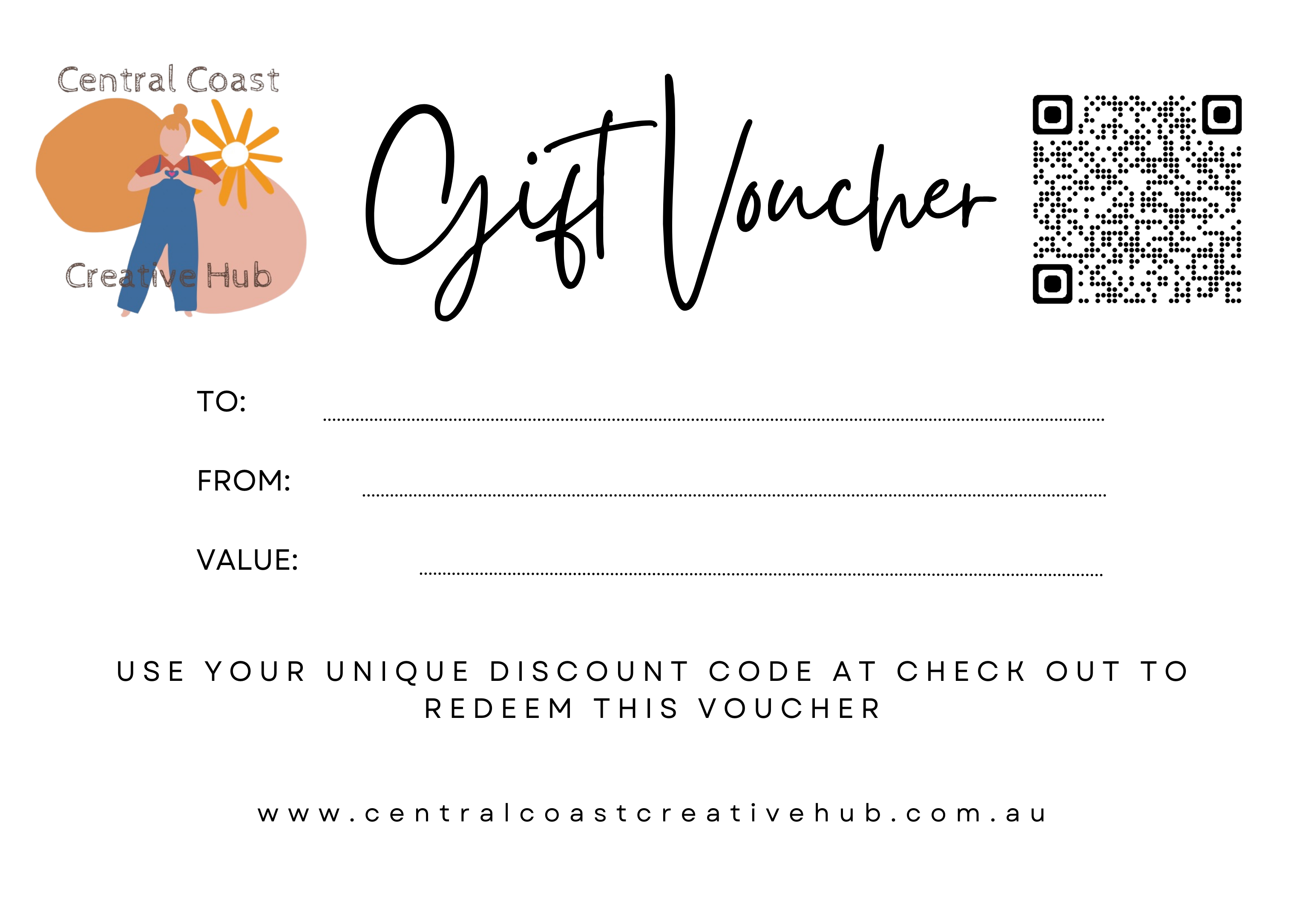 Central Coast Creative Hub Gift Voucher